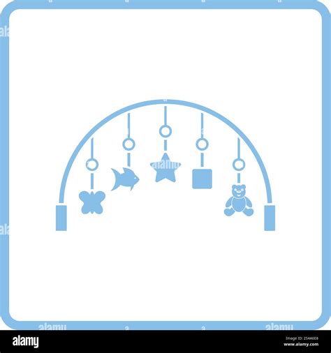 Baby arc with hanged toys icon. Blue frame design. Vector illustration Stock Vector Image & Art ...