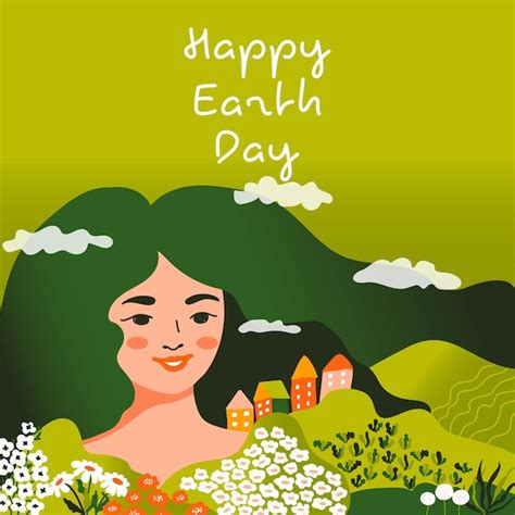 Premium Vector Happy Mother Earth Day Concept Of Ecology And
