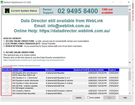 My Metastock Database Has Not Updated For A While Data Director