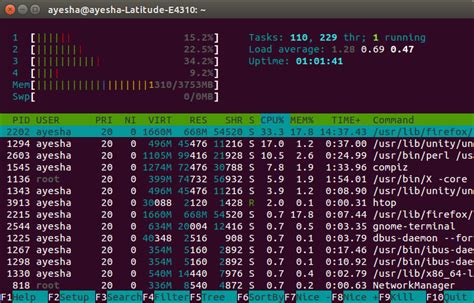 Manage Processes On Ubuntu Command Line Using Htop Vitux
