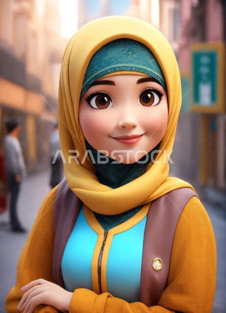 النظر إلى الكاميرا بإيماءات السعادة والسرور، رسم كرتوني ثلاثي الابعاد