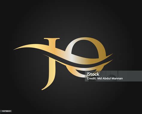 Jo 레터 비즈니스 및 회사 정체성에 대한 로고를 연결 초기 편지 Jo 로고 벡터 템플릿 결혼 의식에 대한 스톡 벡터 아트 및