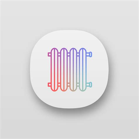 Radiator App Icon Ui Ux User Interface Heating Battery Heater Web Or Mobile Application