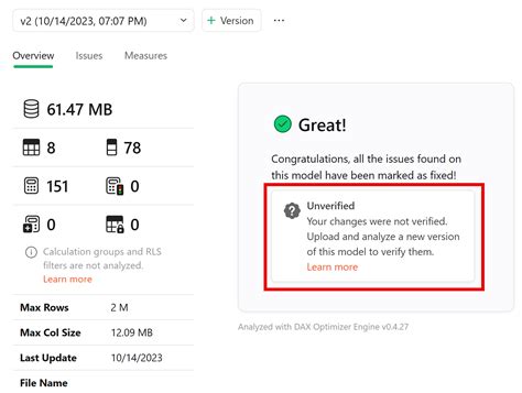 Verifying The Fixed Issues Dax Optimizer Docs