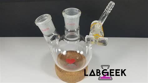 2 Neck Schlenk Flask W Glass Stopcocked Stem Labgeek