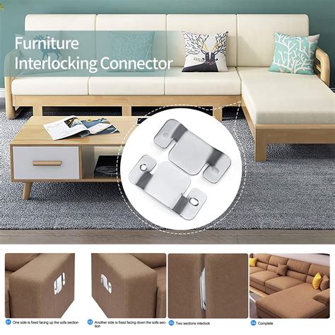 Teissuly 2PCS Sectional Couch Connectors Furniture Connector, Premium ...