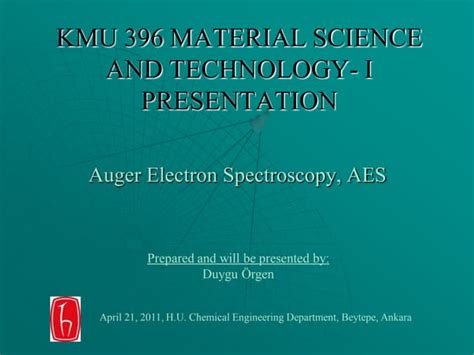 Aes Auger Electron Spectroscopy Is One Of The Electron Emissin Spectroscopy Ppt