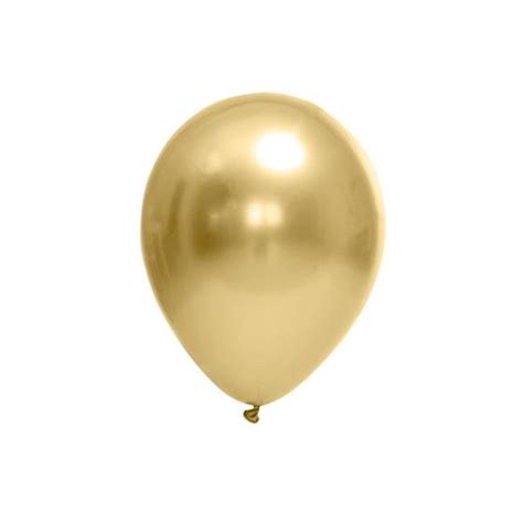Balão Bexiga Dourado Ouro Cromado Metalizado Número 12 Polegadas 25