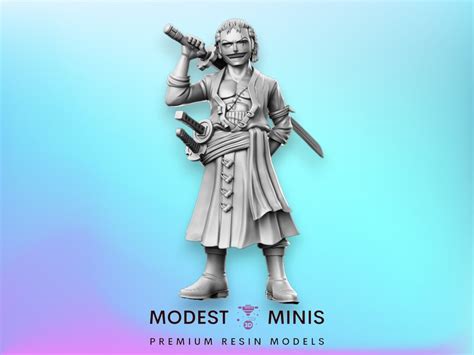 Straw Hat Swordsman Resin Miniature Dnd Mini Survivor Superhero