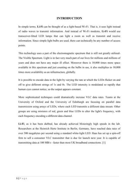 Li Fi Technology Ppt Pdf