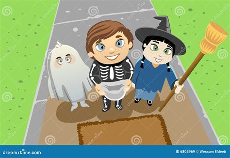 3d Trick R Treat Cartoon Character With An Awkward Pose Royalty Free