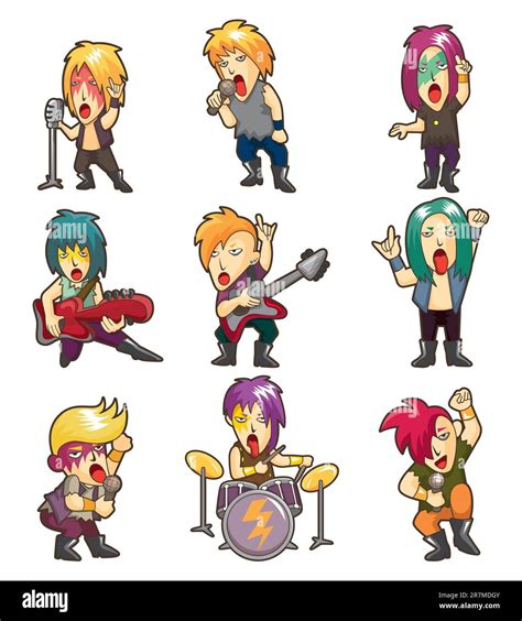 Pop Group Stock Vector Images Alamy
