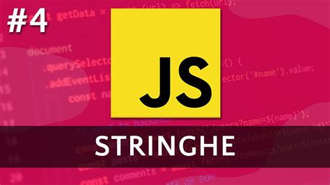 Imparare Javascript Stringhe Youtube