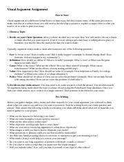 Visual Argument Assignment 1 Docx Visual Argument Assignment How To Start Visual Arguments