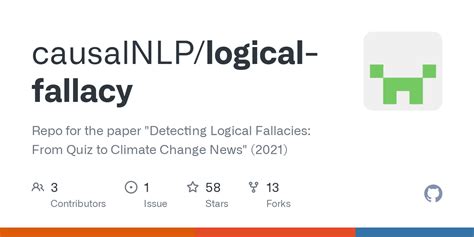 GitHub CausalNLP Logical Fallacy Repo For The Paper Detecting