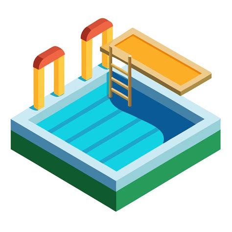 Energetic Vector Design Springboard Pool Fun And Dynamic Premium Ai Generated Vector
