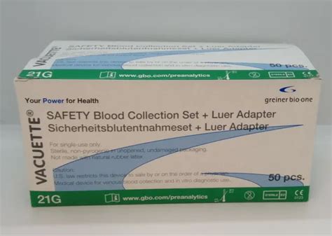 Safety Blood Collection Set Luer Adapter 21g Tubing Length 19 Cm £35
