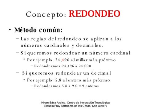 Reglas Del Redondeo