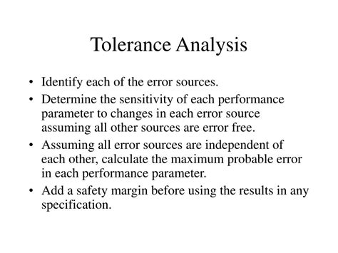 PPT Tolerance Analysis PowerPoint Presentation Free Download ID 6871523