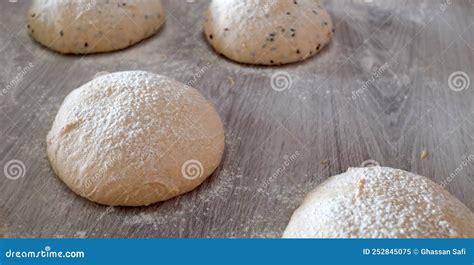 Unbaked Circular Sourdough Bread Stock Image Image Of Paper Circular