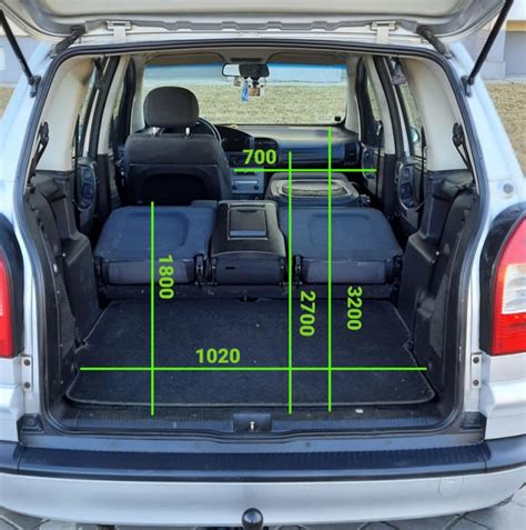 Как узнать все о новой Opel Zafira B: размеры, объем багажника и ...