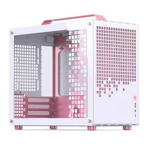 Jonsbo Z20 Pink White With Tempered Glass รองรับ Micro Atx Itx Mini Tower Case Fan Argb 3 ตัว