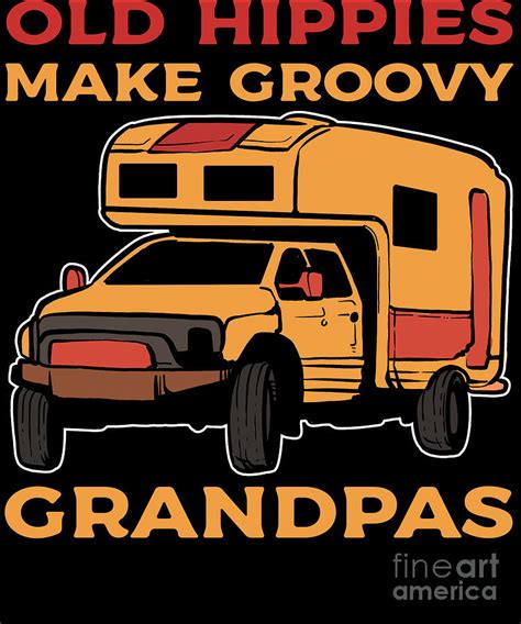 Old Hippies Make Groovy Grandpas Hippie Ld Hippies Digital Art By