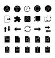 Web Button Set In Four Colours With Icons Vector Image