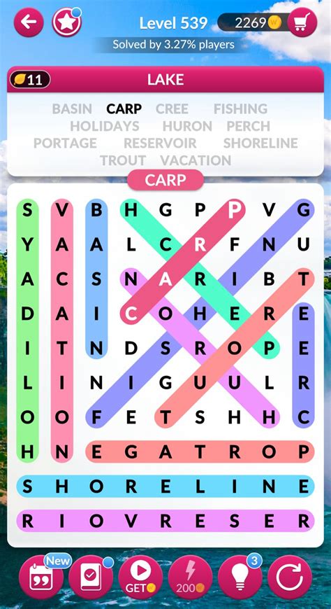 Word Search Explorer Level 539 Lake Answers Qunb