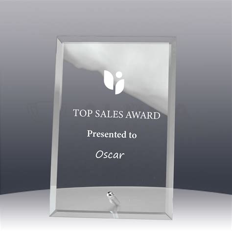 Glass Budget Plaque Clear 150mm Alpha Trophies
