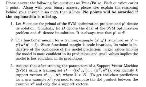solved 1 let p denote the primal of the svm optimization