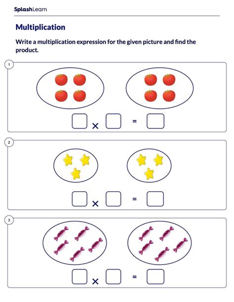 Multiplication Using Equal Groups Math Worksheets Splashlearn