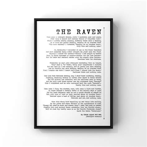Free Printable Version Of The Raven By Edgar Allan Poe Download Free