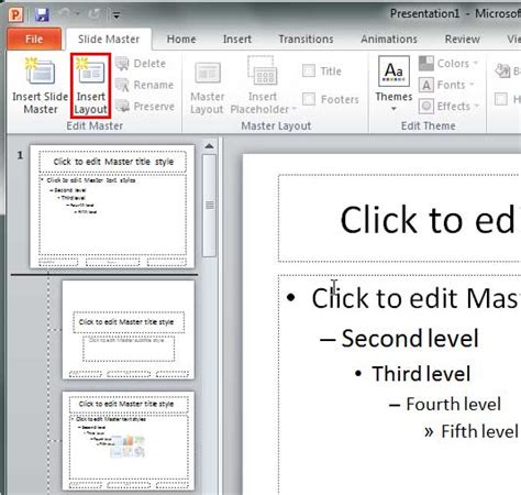 Add New Slide Layouts In PowerPoint For Windows