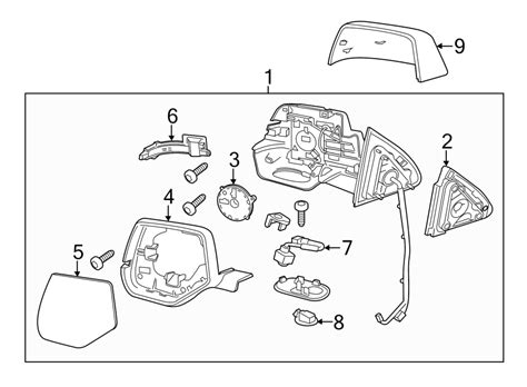 Cadillac Escalade Door Mirror 23331704 Stingray Chevrolet Plant