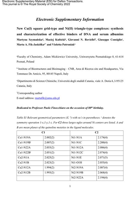 Pdf New Cu I Square Grid Type And Ni Ii Triangle Type Complexes