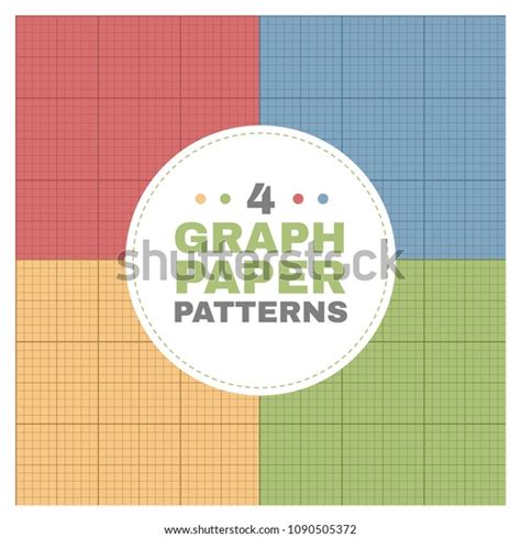 Four Graph Paper Seamless Pattern Set Stock Vector Royalty Free 1090505372 Shutterstock