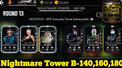 Nightmare Tower Boss Battle 180 And 140160 Fight Reward Mk Mobile