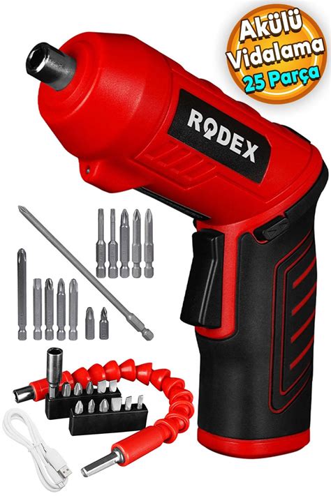 Badem10 Rodex Rdx3085 Akülü Vidalama Şarjlı Tornavida Vidalama Ucu Seti