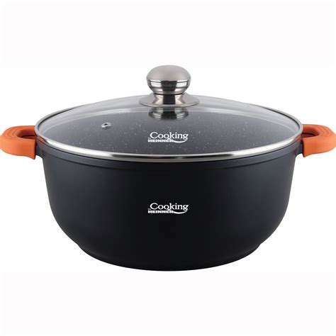 Тенджера Dark Line От лят алуминий С капак 36x16 см 13 5 л Emag Bg