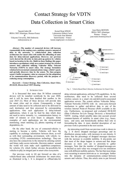 Pdf Contact Strategy For Vdtn Data Collection In Smart Cities
