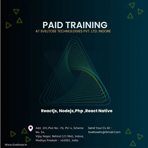 Sveltose Technologies Pvt Ltd On Linkedin Sveltose Technologies Is Providing Paid Training