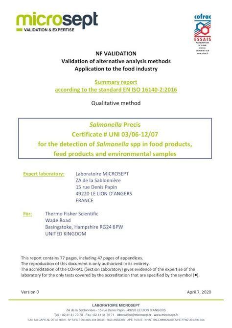 Pdf Nf Validation Of Alternative Analysis Methods Application