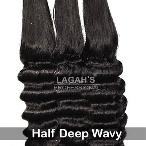 Half Deep Wavy Steam Processed Texture Of Indian Virgin Human Hair