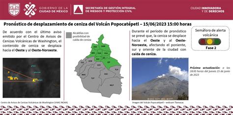 Volcán Popocatépetl En Qué Alcaldías De Cdmx Se Prevé Caída De Ceniza