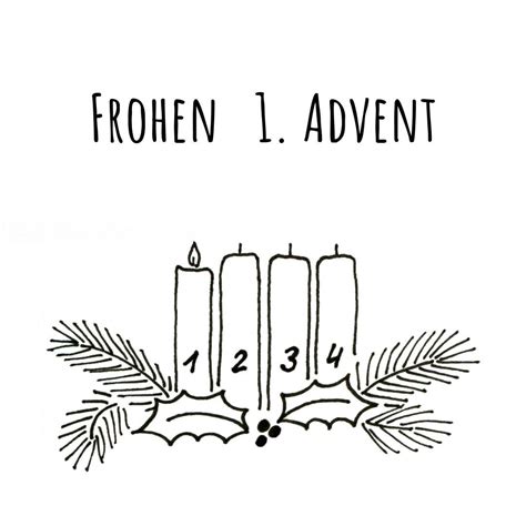 Frohen 1 Advent ☆ Adventskranz Gezeichnet Mit Einer Kerze Weihnachten Zeichnen Weihnachten