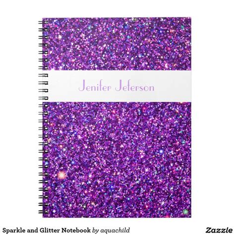 Sparkle And Glitter Notebook Sparkle Notebook Custom Notebooks
