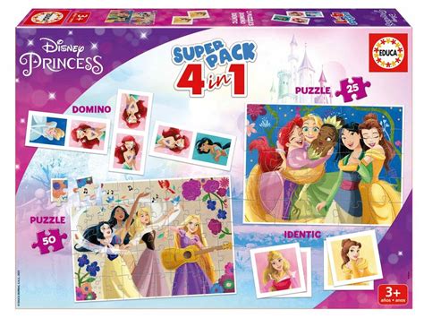 Superpack 4 In 1 Disney Princesses Educa 19683 Juguetilandia