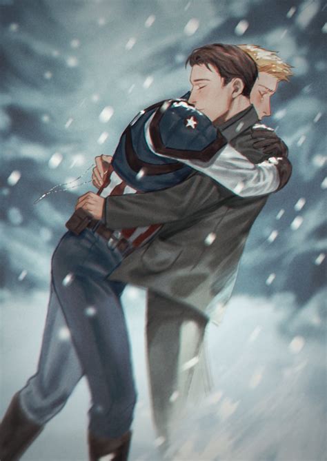 Captain America Steve Rogers And Bucky Barnes Marvel And More Drawn By Orihara Danbooru