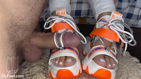 Platform Sport Sandals Footjob And A Big Load Of Cum For Them Xxx